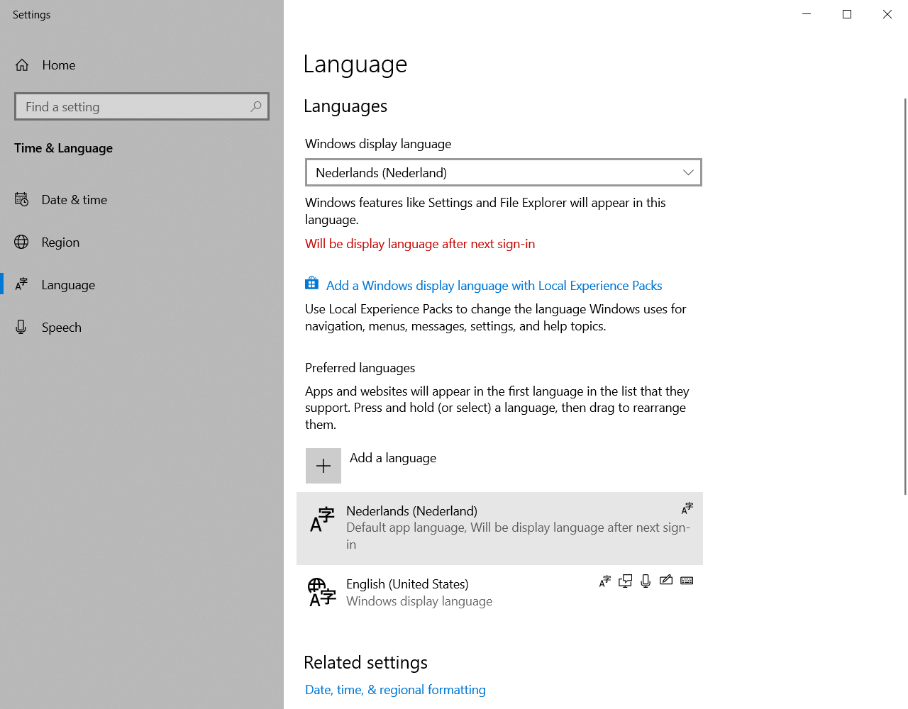 Windows 10 Change Language Settings UU Manuals
