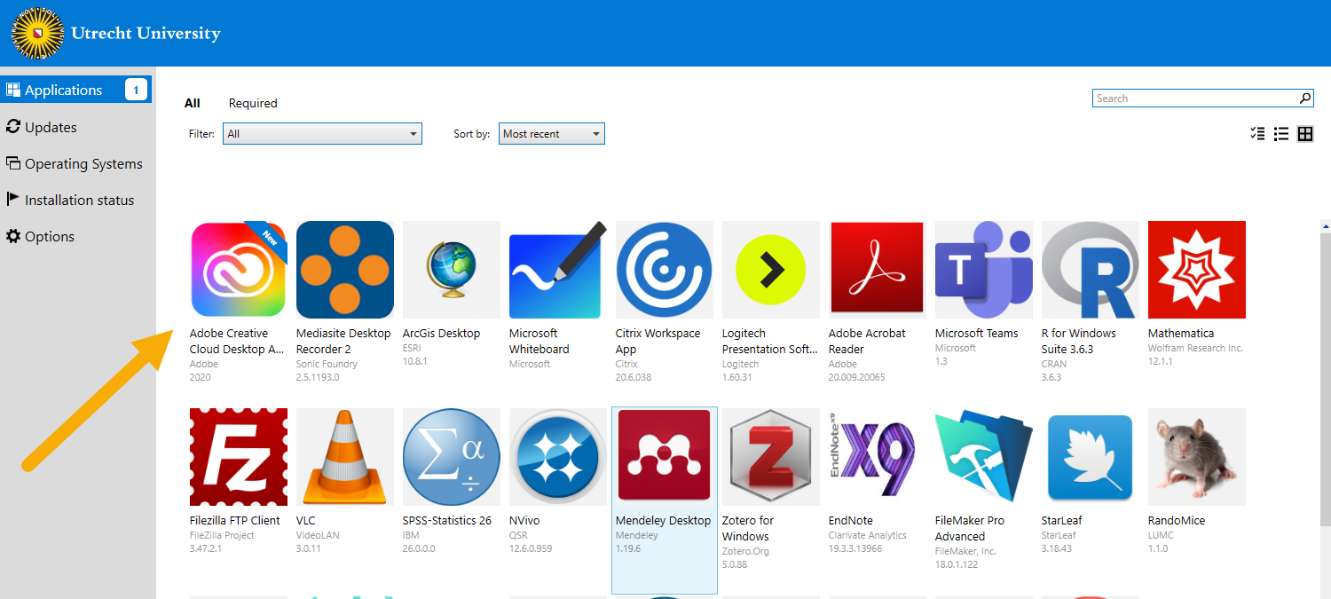Adobe Creative Cloud: Employees | UU Manuals