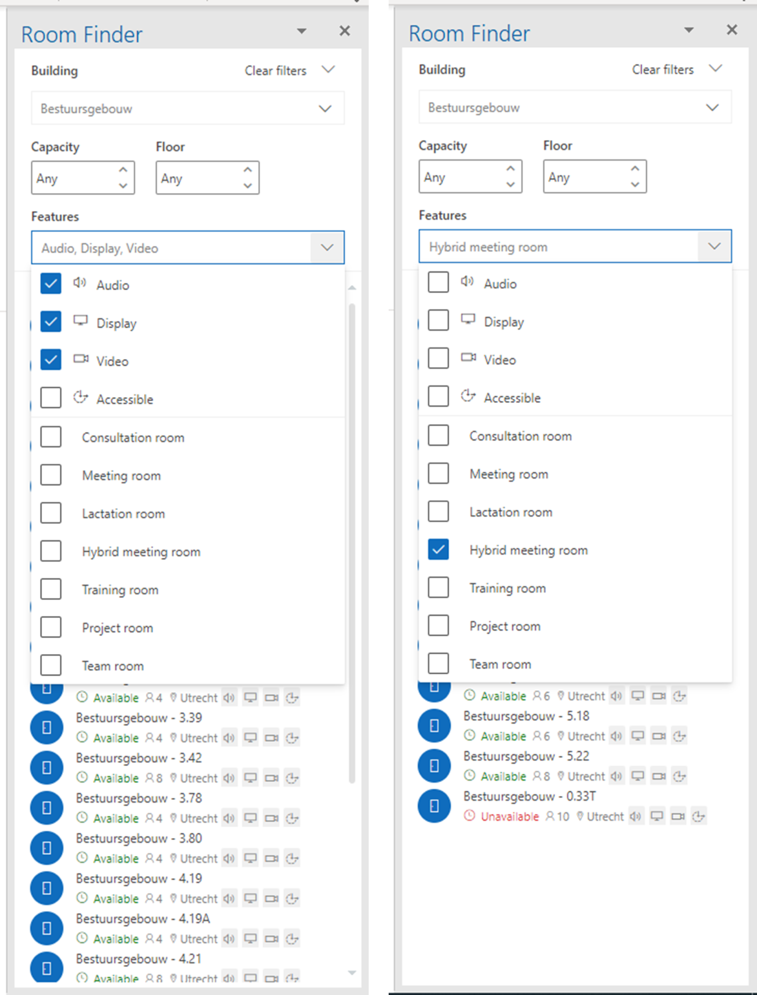 Outlook: Room Finder (Windows) | UU Handleidingen